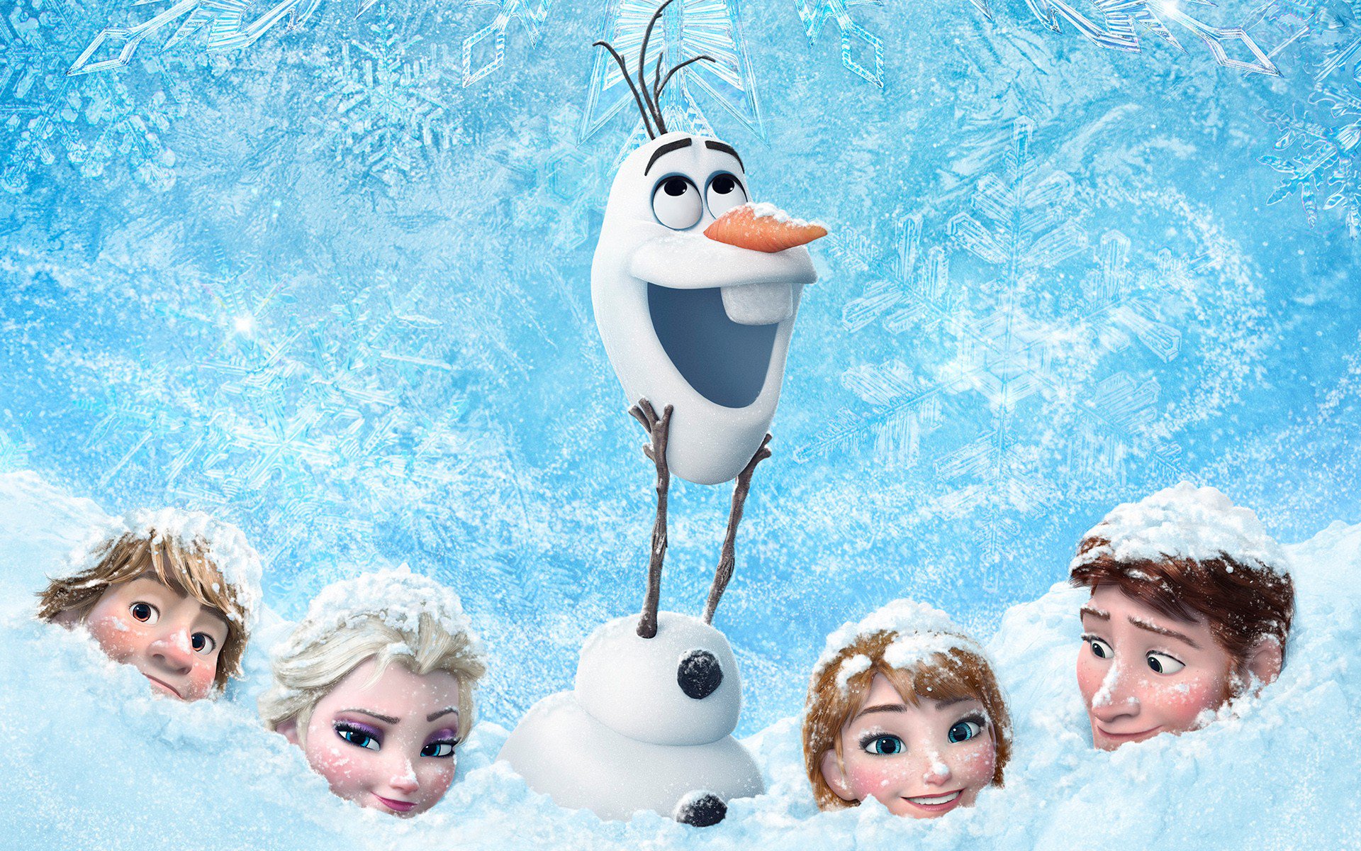 Frozen Characters Under Snow - 1920x1200 Wallpaper - teahub.io