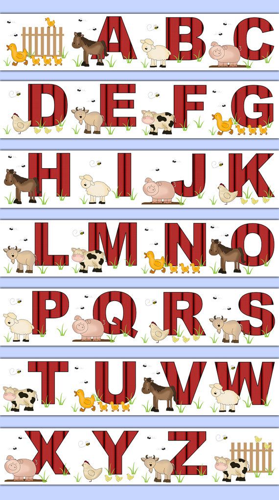 Barnyard Animal Letters - 570x1020 Wallpaper - teahub.io
