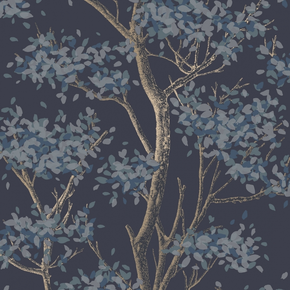 Navy Blue Wallpaper With Trees - 1000x1000 Wallpaper - teahub.io