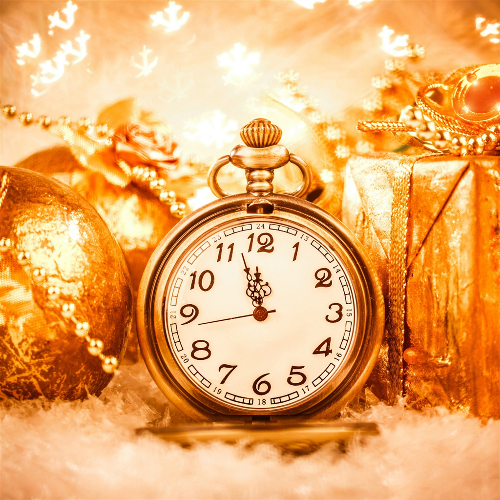 Happy New Year Clock Background - 1024x1024 Wallpaper - teahub.io