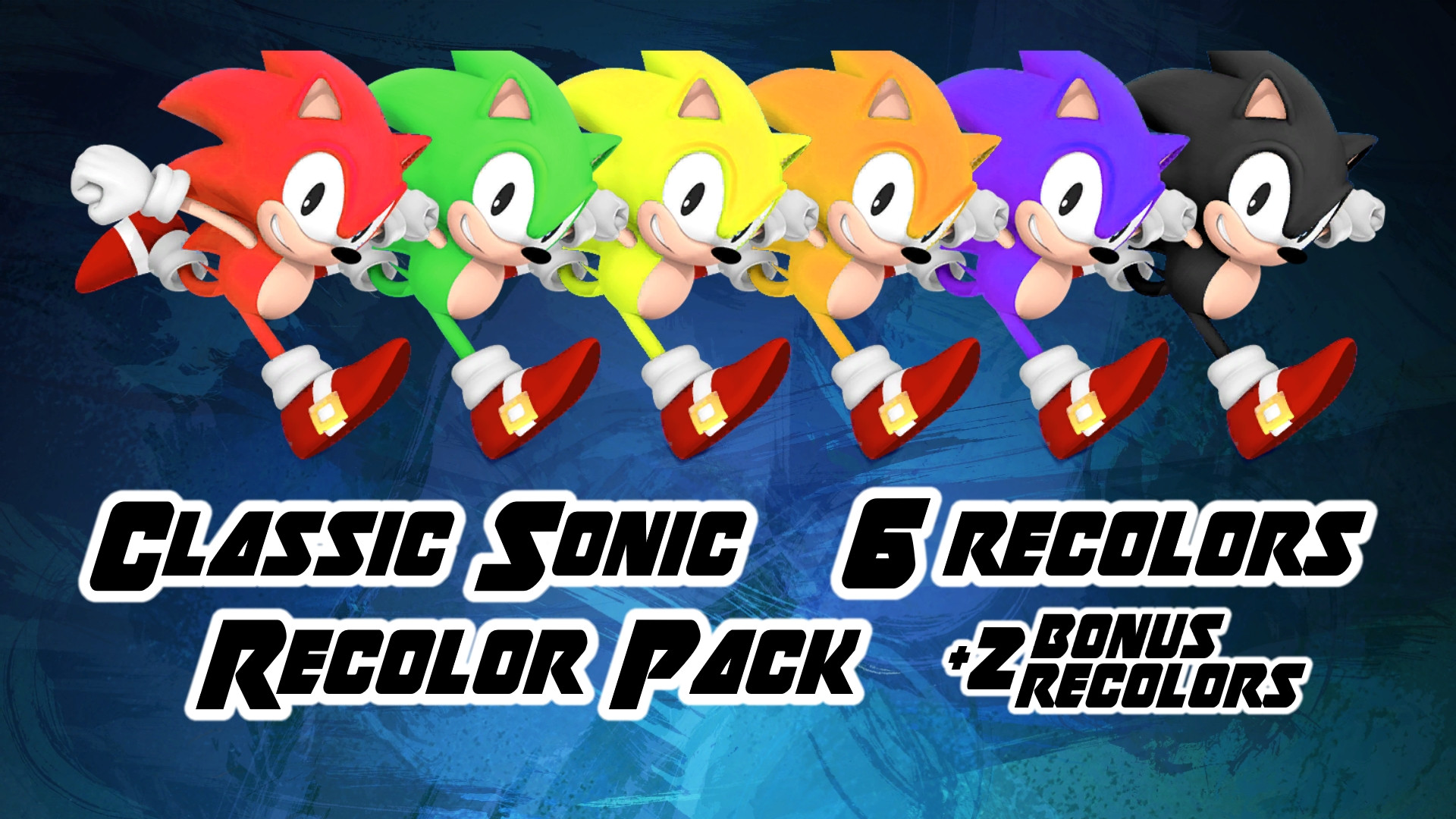 Classic Sonic Recolor Pack - Super Smash Bros Wii U Classic Sonic ...