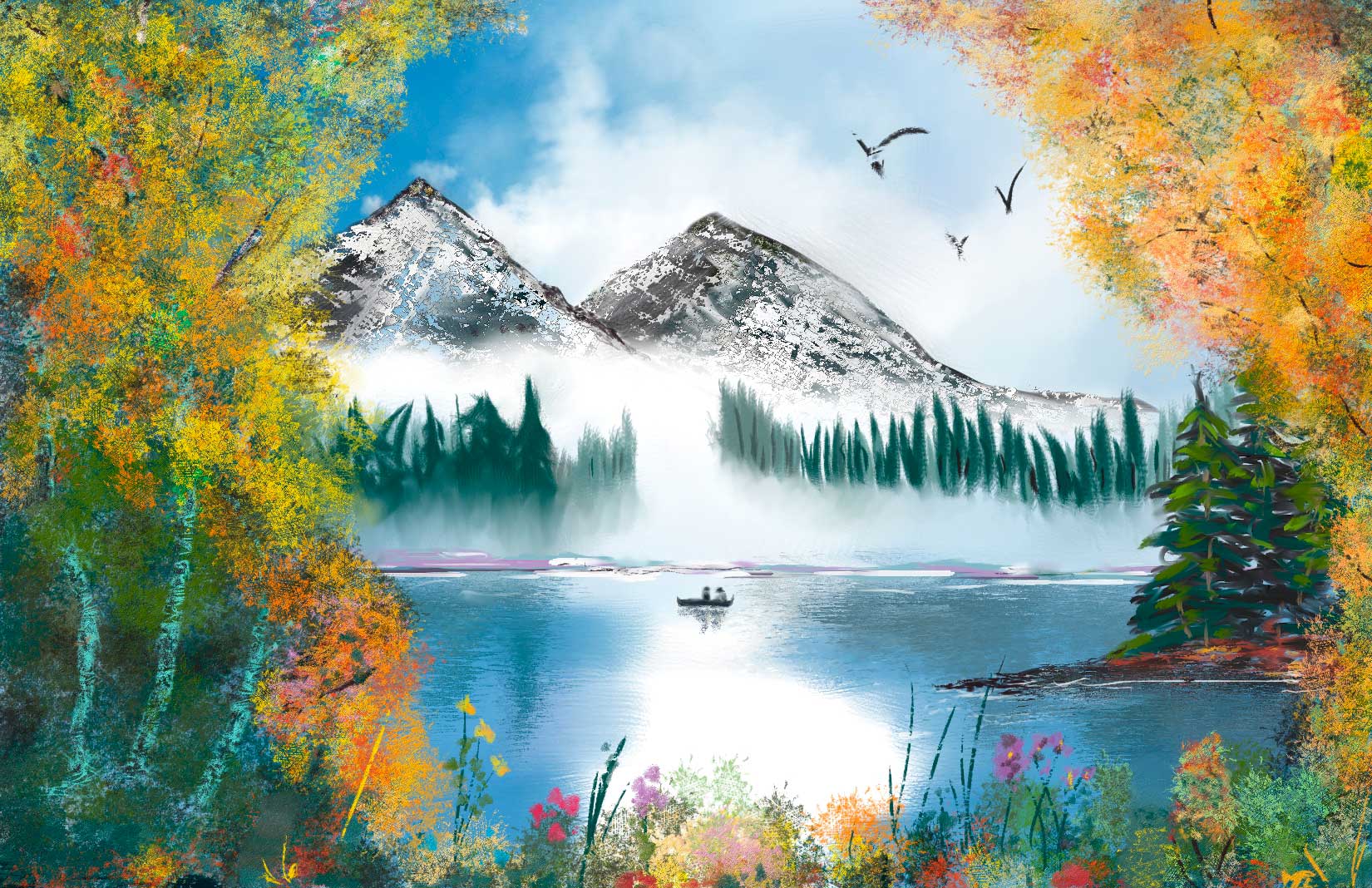 Painting Best Wallpaper - Art Natural Scenery Rangoli - 1650x1068 ...