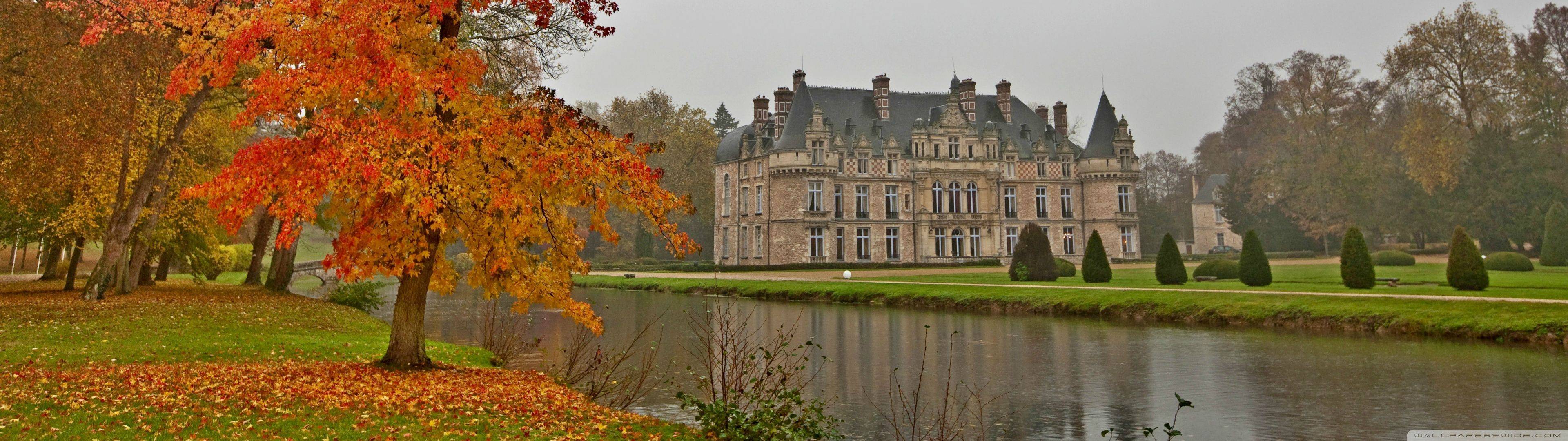 Autumn Castles In France - 3840x1080 Wallpaper - teahub.io