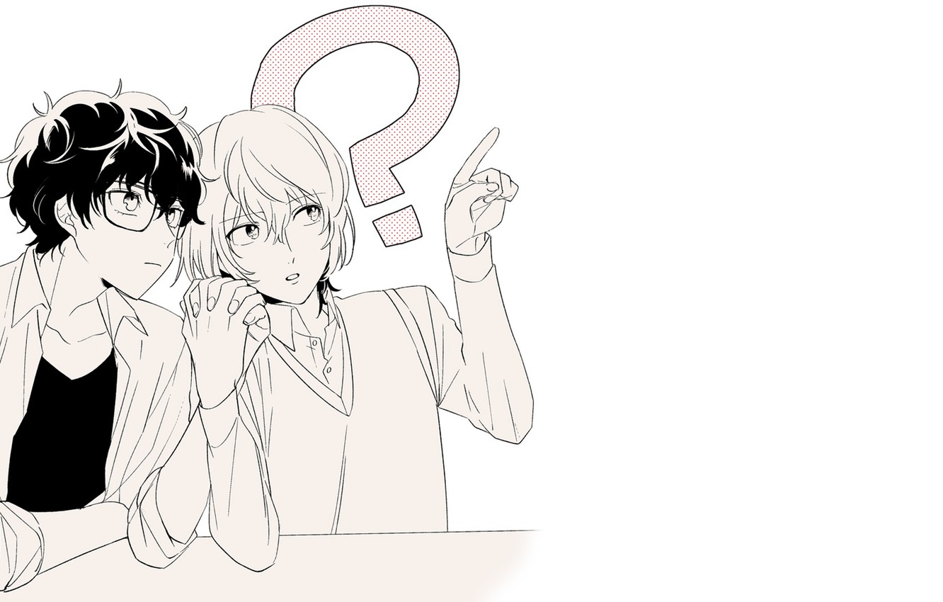 Photo Wallpaper The Game, Anime, Art, Question, Guys, - Question Anime ...