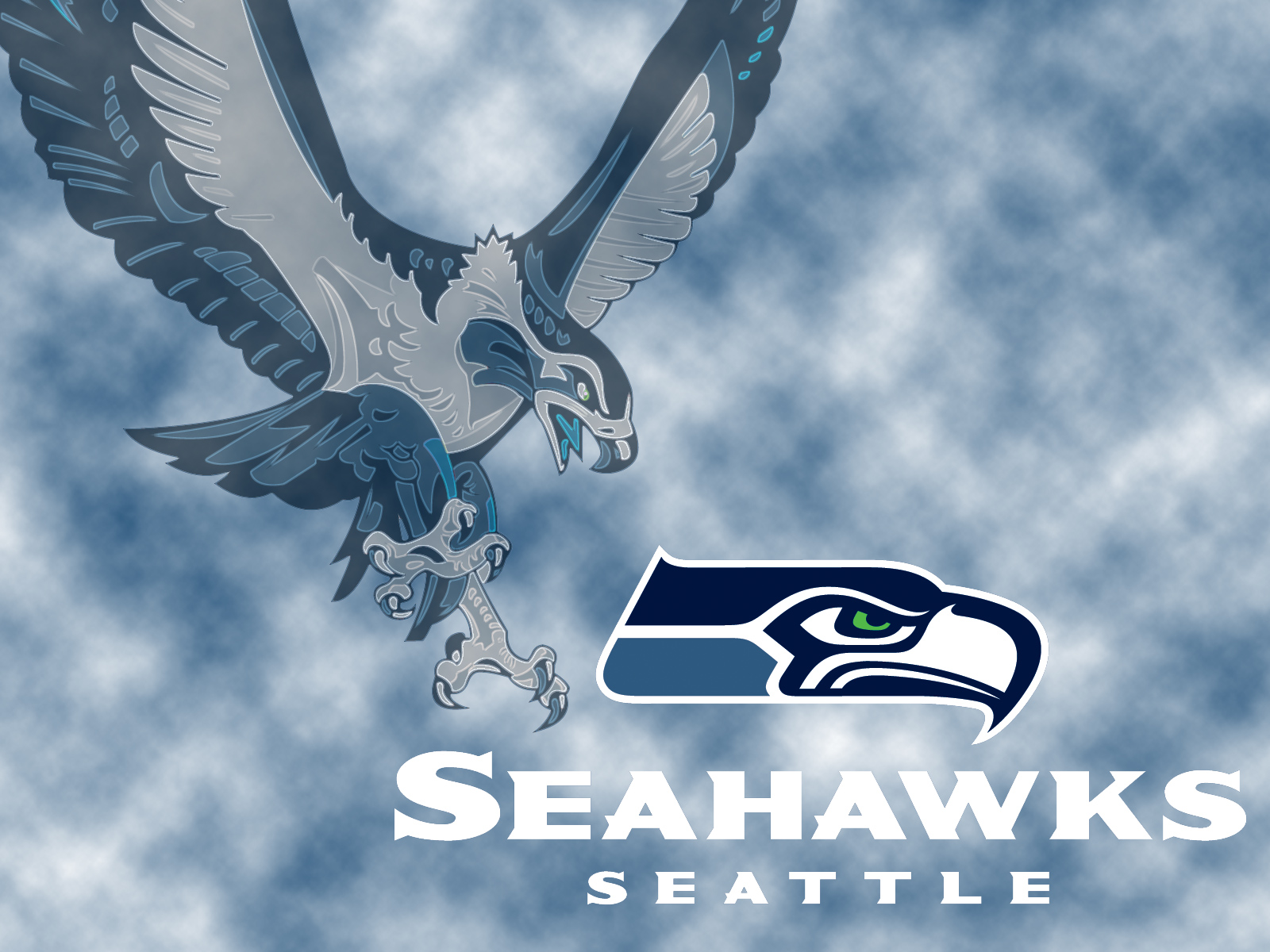 Seattle Seahawks Full Logo - 1600x1200 Wallpaper - teahub.io