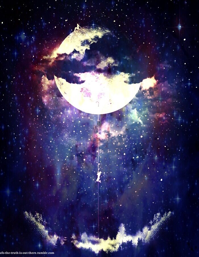 Galaxy Moon Art - 700x904 Wallpaper - teahub.io