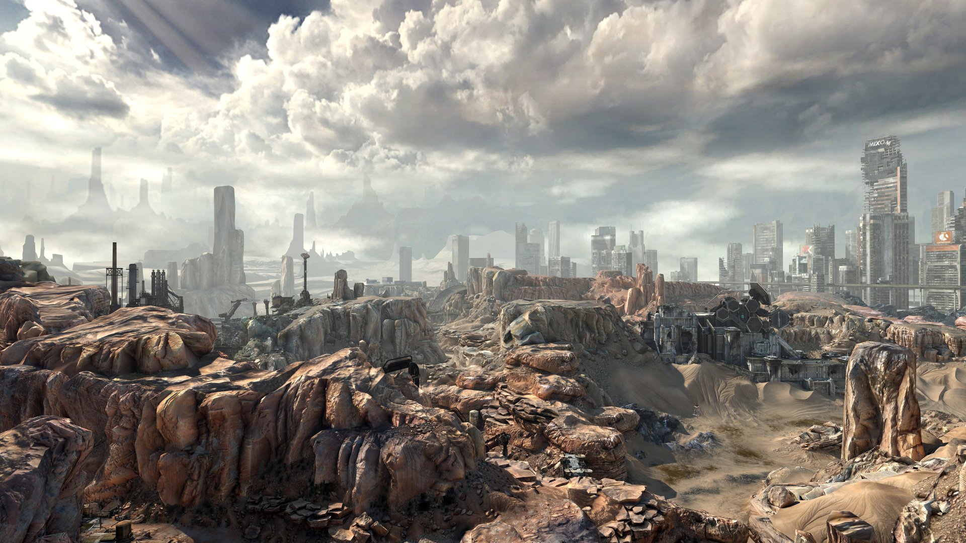 Desert Post Apocalyptic City - 1920x1080 Wallpaper - teahub.io