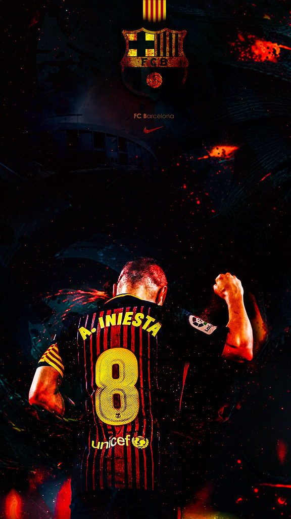 Andres Iniesta Barcelona 8 - 576x1024 Wallpaper - teahub.io