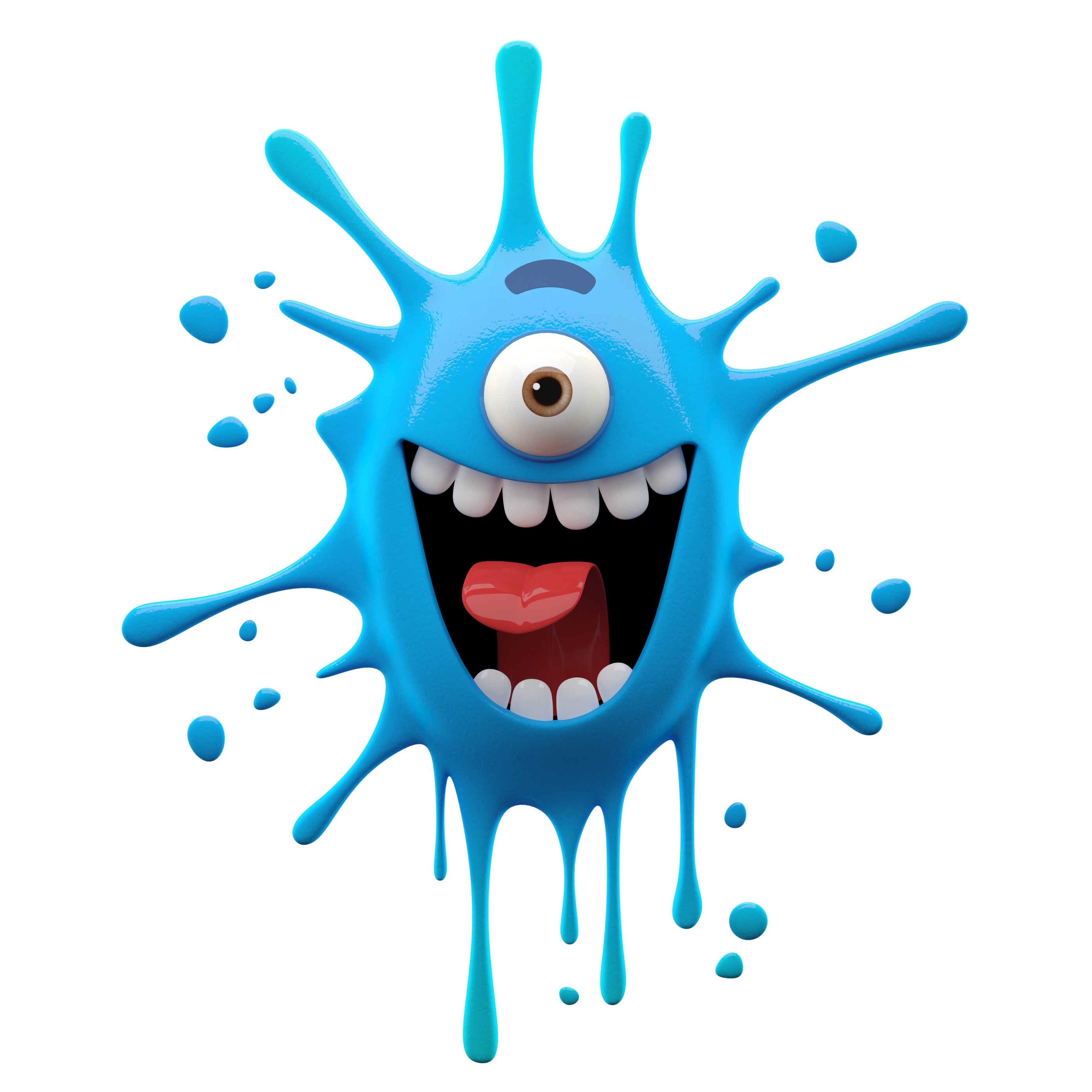 Wallpaper Monster, Smile, Blot, Blue - Smiling Monster - 2780x2780 ...