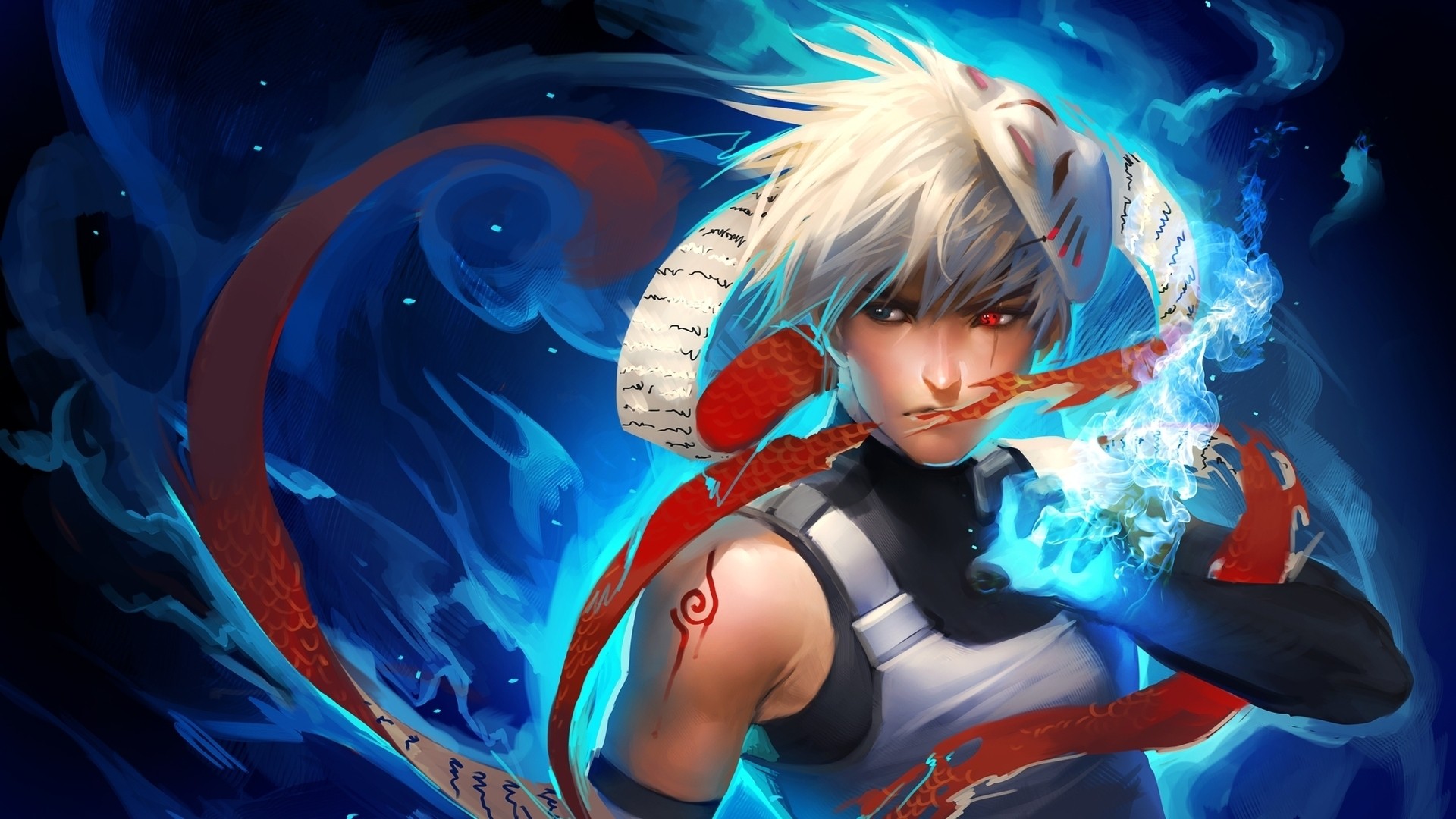 Wallpaper - Anime White Hair Ninja - 1920x1080 Wallpaper - teahub.io