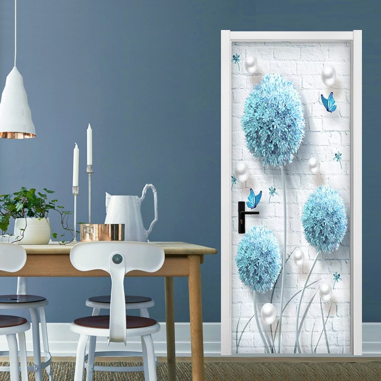 Modern Blue Wallpaper Room - 1280x1280 Wallpaper - teahub.io