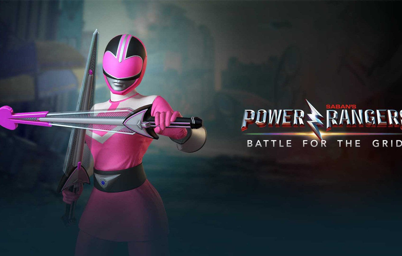 Photo Wallpaper Game, Weapon, Pink, Warrior, Swords, - Power Rangers ...