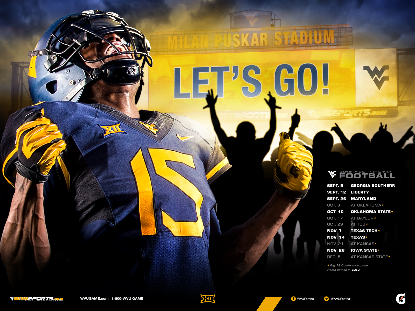 2019 Wvu Football Schedule Poster - 1600x1200 Wallpaper - teahub.io