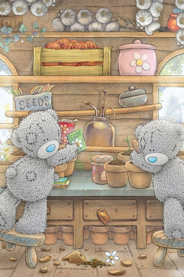 Tatty Teddy Spring - 640x960 Wallpaper - teahub.io