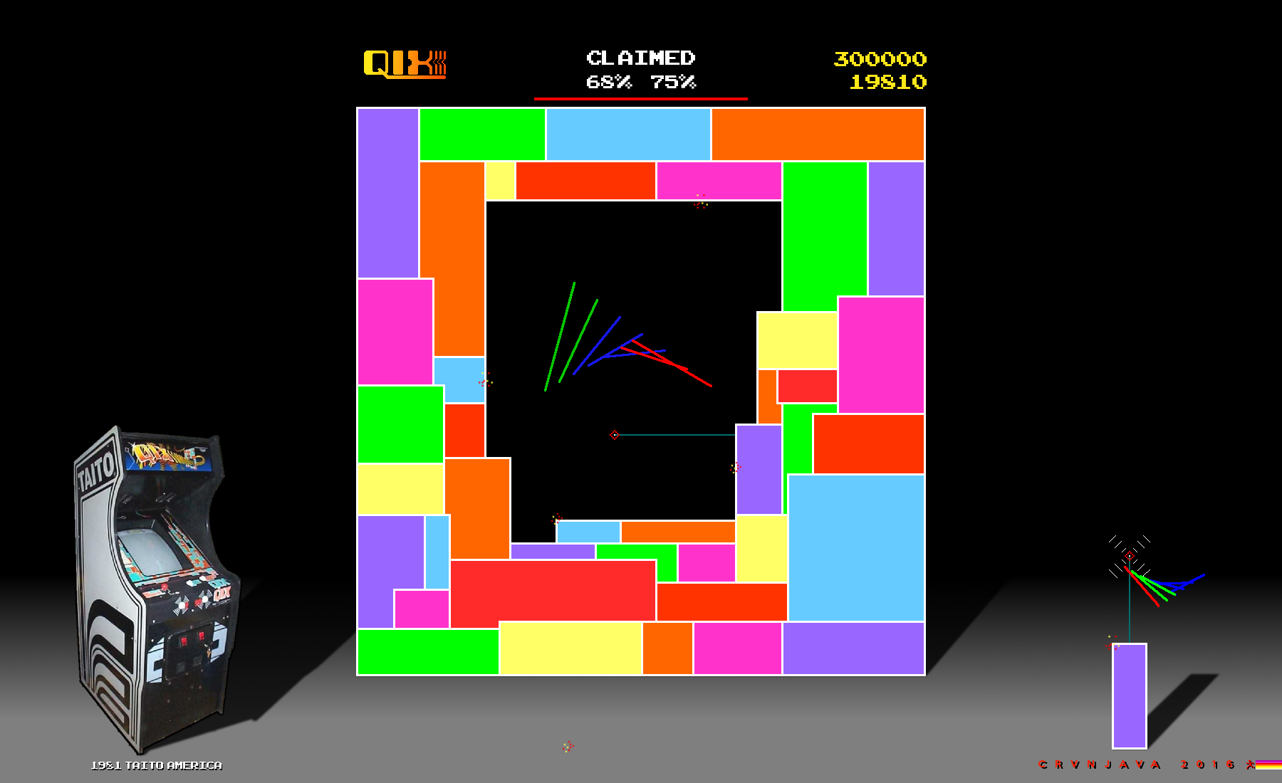 Qix Game - 1800x1100 Wallpaper - teahub.io