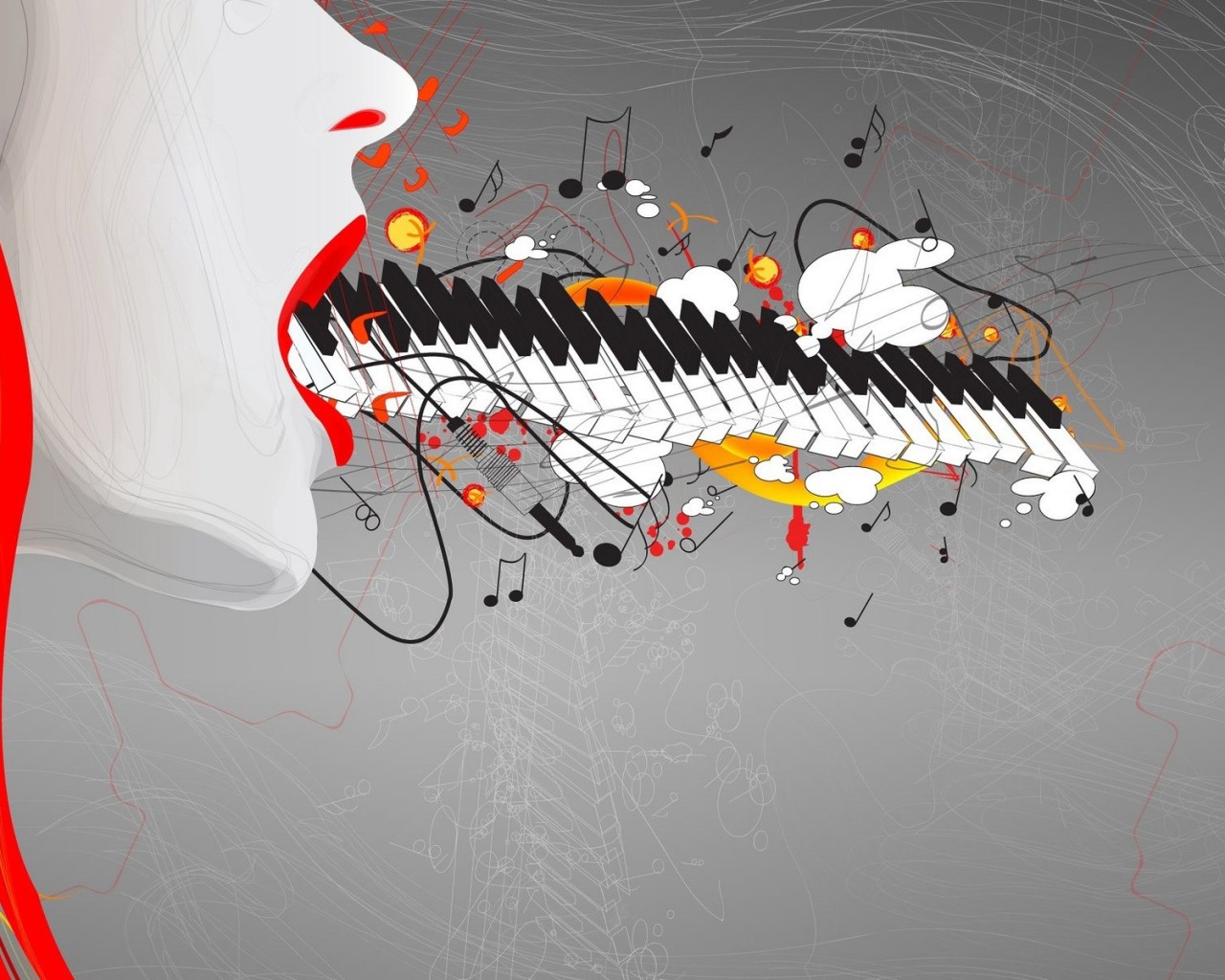 Abstract Music Art Wallpaper