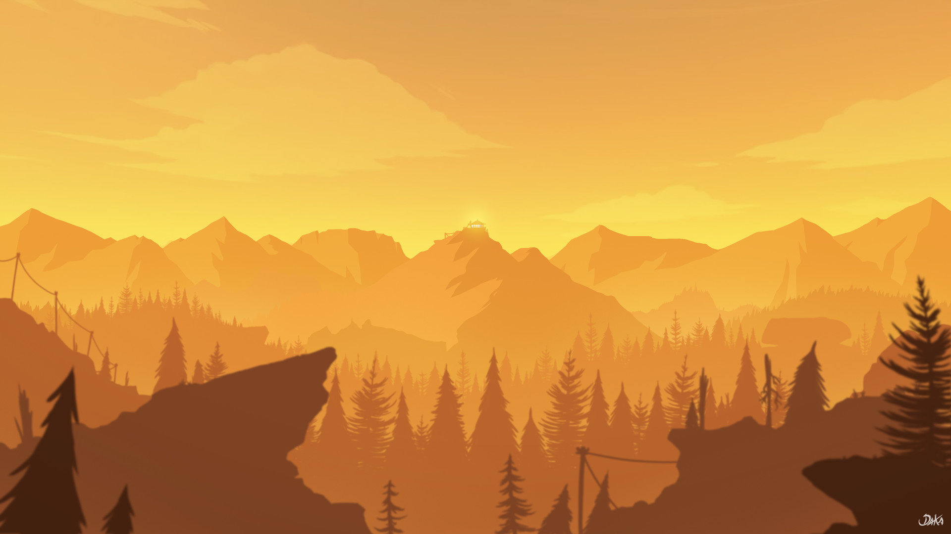 Firewatch Wallpaper Blue - 1920x1080 Wallpaper - teahub.io