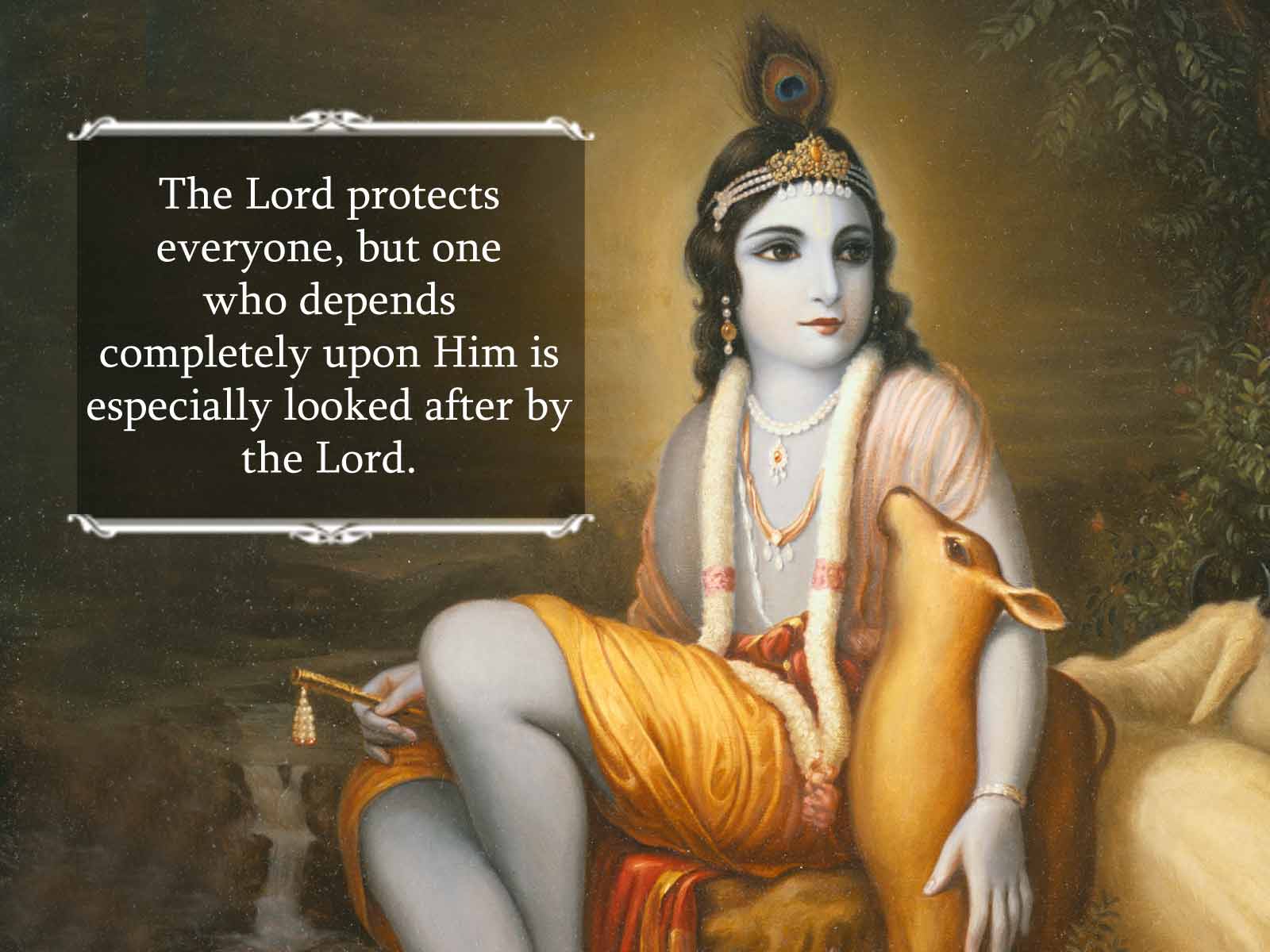 Wallpaper Krishna With Deer - Hare Krushna Hare Krushna - 1600x1200 ...