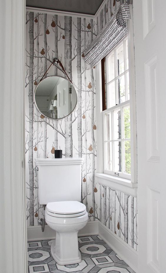 Wallpaper Kamar Mandi - Cole And Sons Woods Wallpaper Bathroom ...