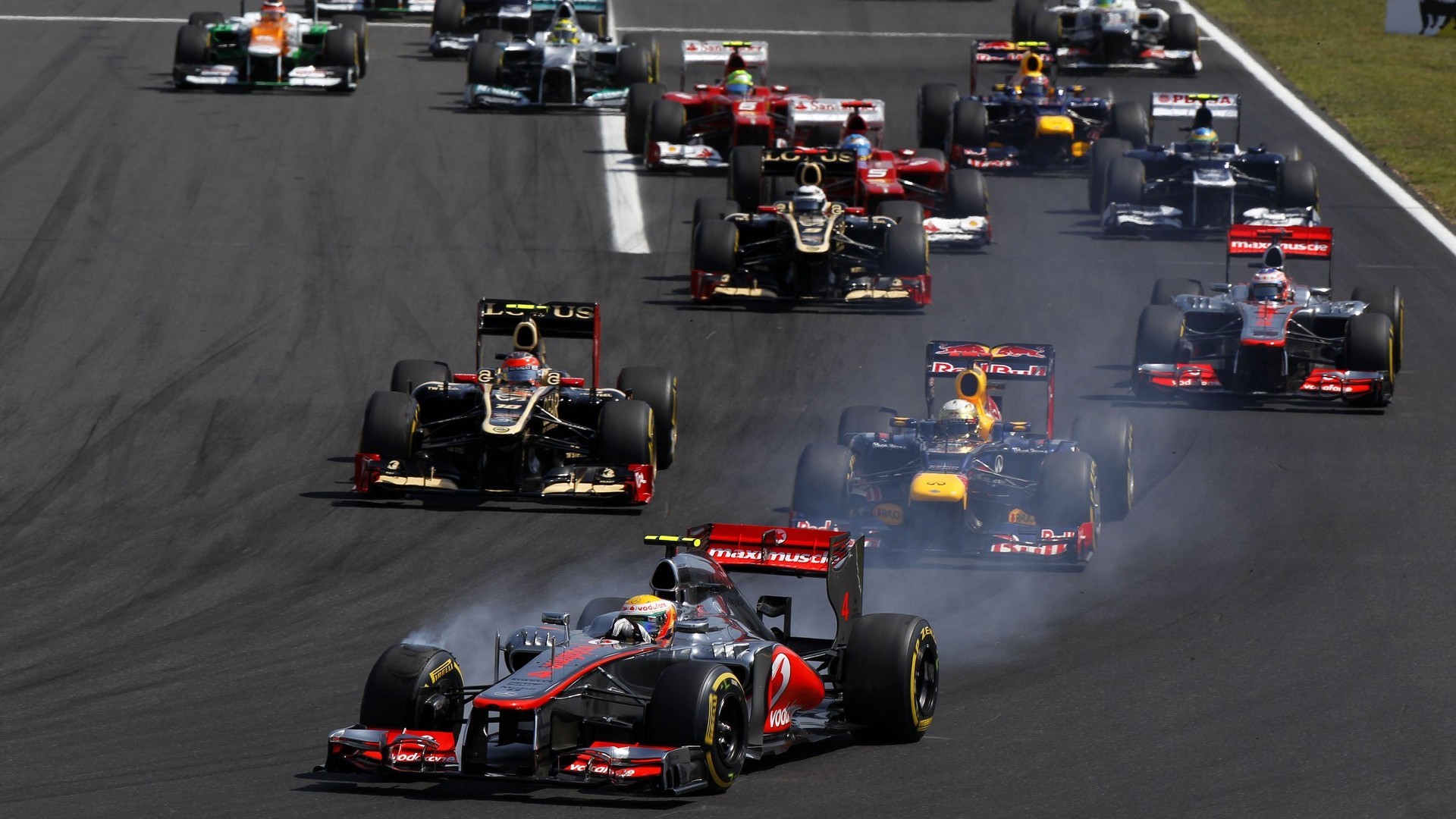 Start Of 2012 Hungarian F1 Gp - Formula 1 2012 Start - 1920x1080 ...