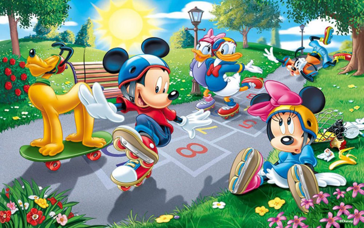 Mickey Mouse Roller Skating - 1440x900 Wallpaper - teahub.io