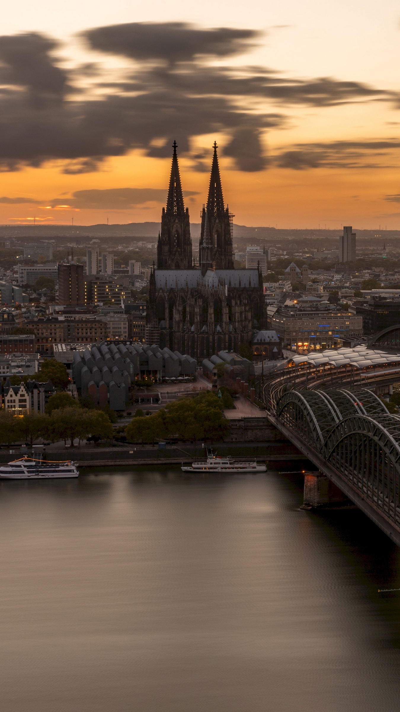 Download Wallpaper Bridge, Architecture, Gothic, Cologne, Germany ...