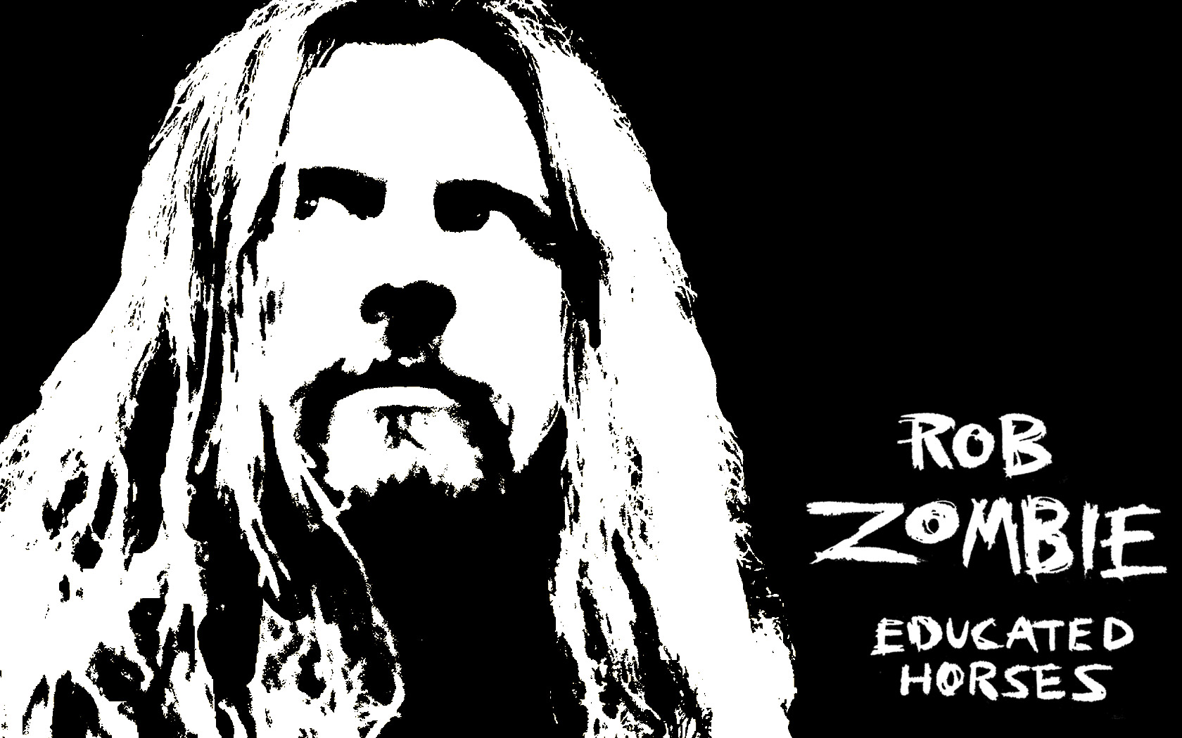 Rob Zombie Poster Black And White High Resolution - 1680x1050 Wallpaper ...