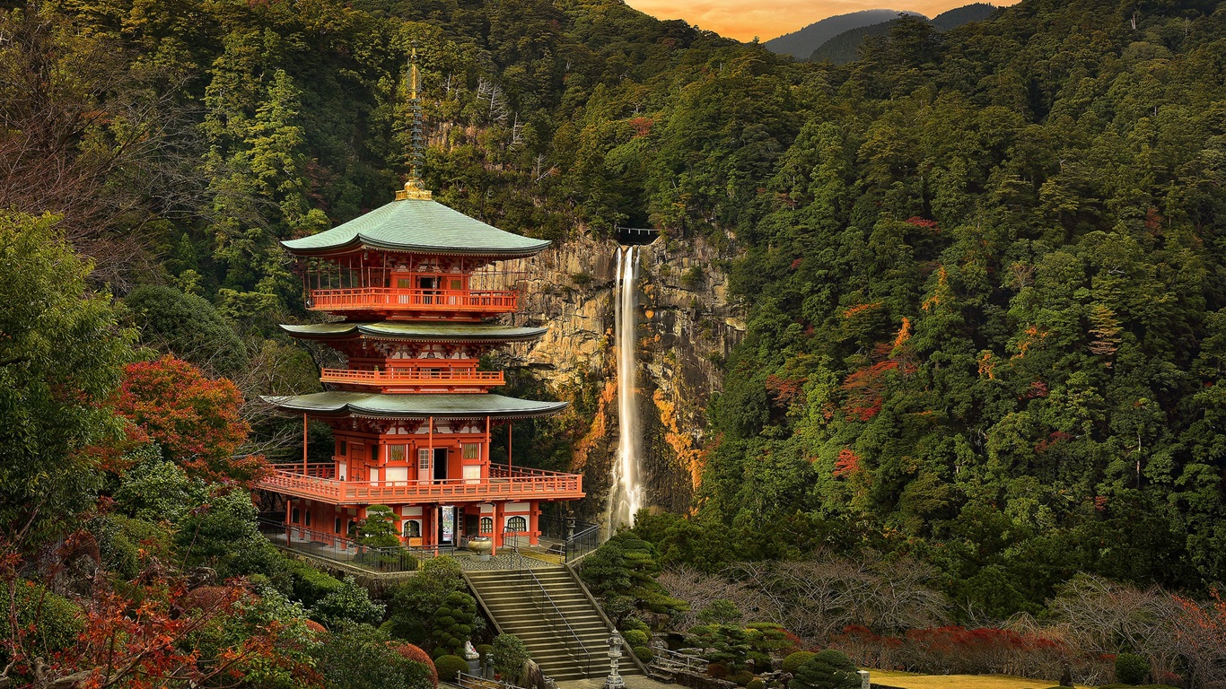 Kumano Nachi Taisha - 1366x768 Wallpaper - teahub.io
