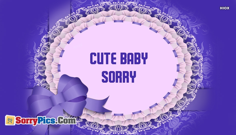 Cute Baby Sorry Wallpaper - Cartão Laço Fita - 934x534 Wallpaper ...
