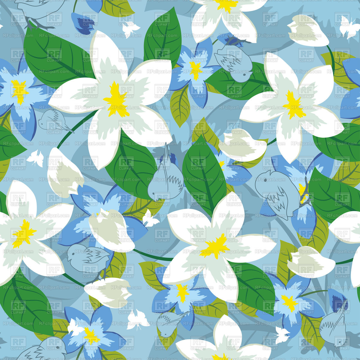 Seamless Floral Spring Wallpaper Vector Image Vector - Spring Wallpaper ...