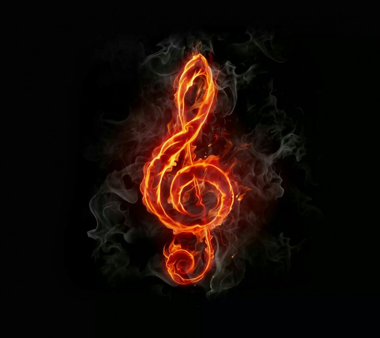 Hd Fire G Clef - 776x689 Wallpaper - teahub.io