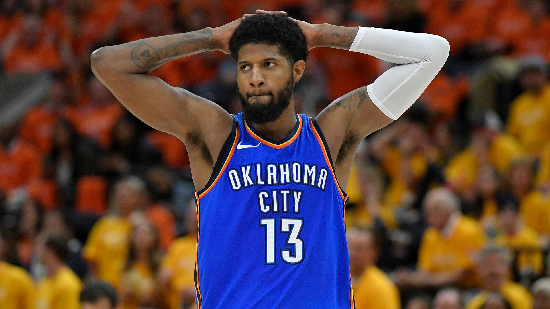 Paul George Ftr 043018 - Paul George On Thunder - 1920x1080 Wallpaper ...
