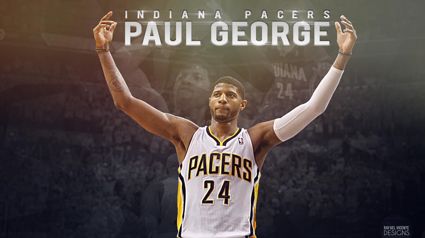 Paul George Pacers Basketball Wallpapers - Indiana Pacers - 1366x768 ...