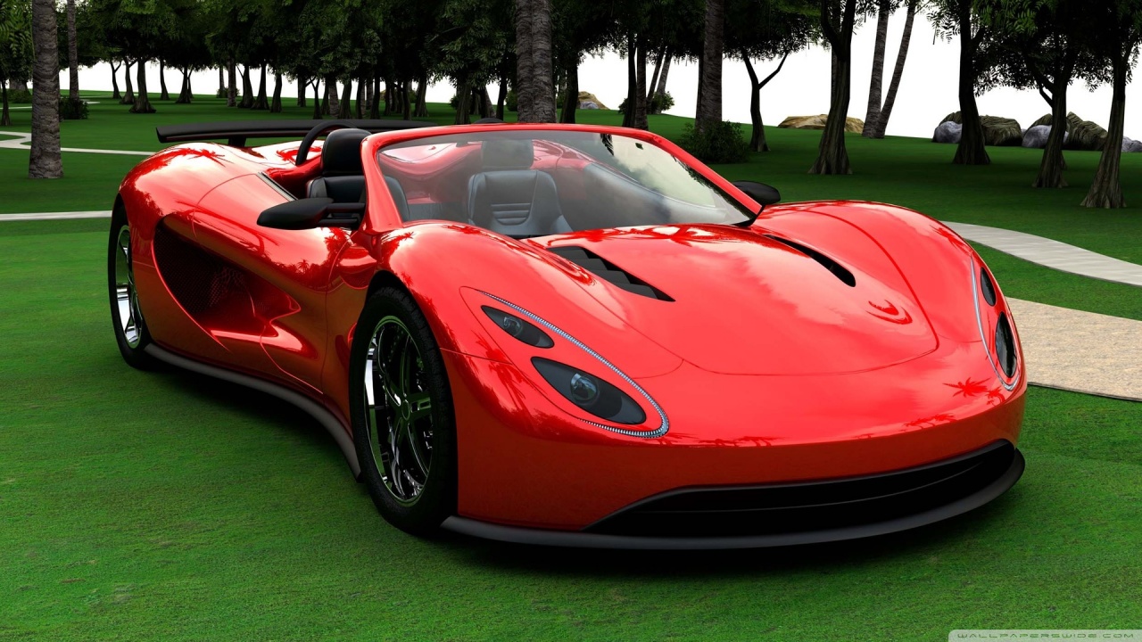 3d Red Supercar Hd Desktop Wallpaper High Definition - Red Supercar ...