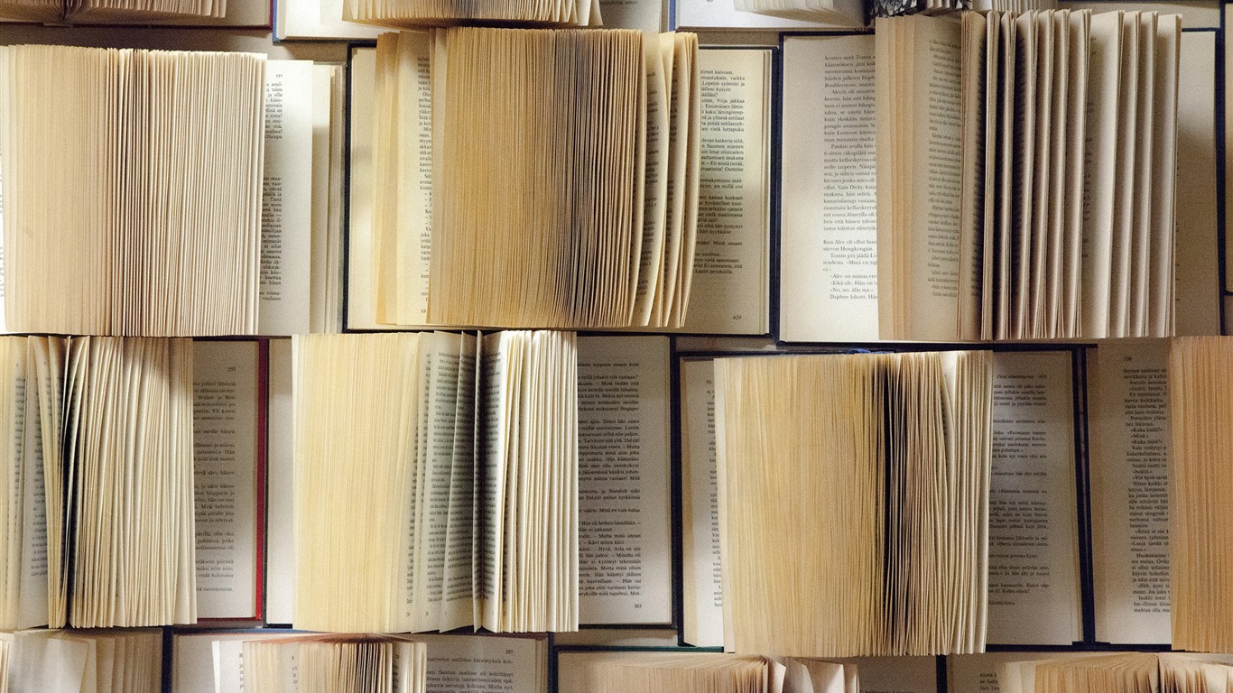 Wall Of Open Books-macro Photo Hd Wallpaper2016 - Book - 1366x768 ...