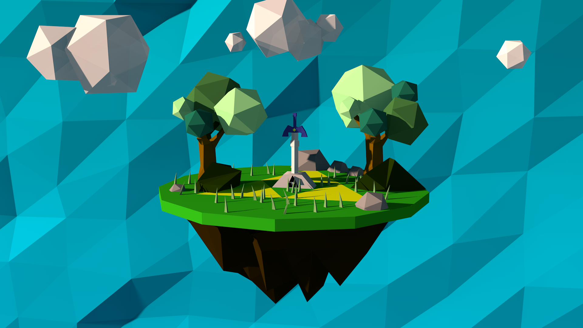 Low Poly Legend Of Zelda - 1920x1080 Wallpaper - teahub.io