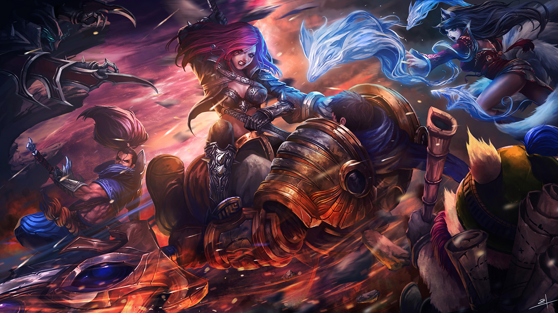 Garen And Katarina Fan Art - 1920x1080 Wallpaper - teahub.io