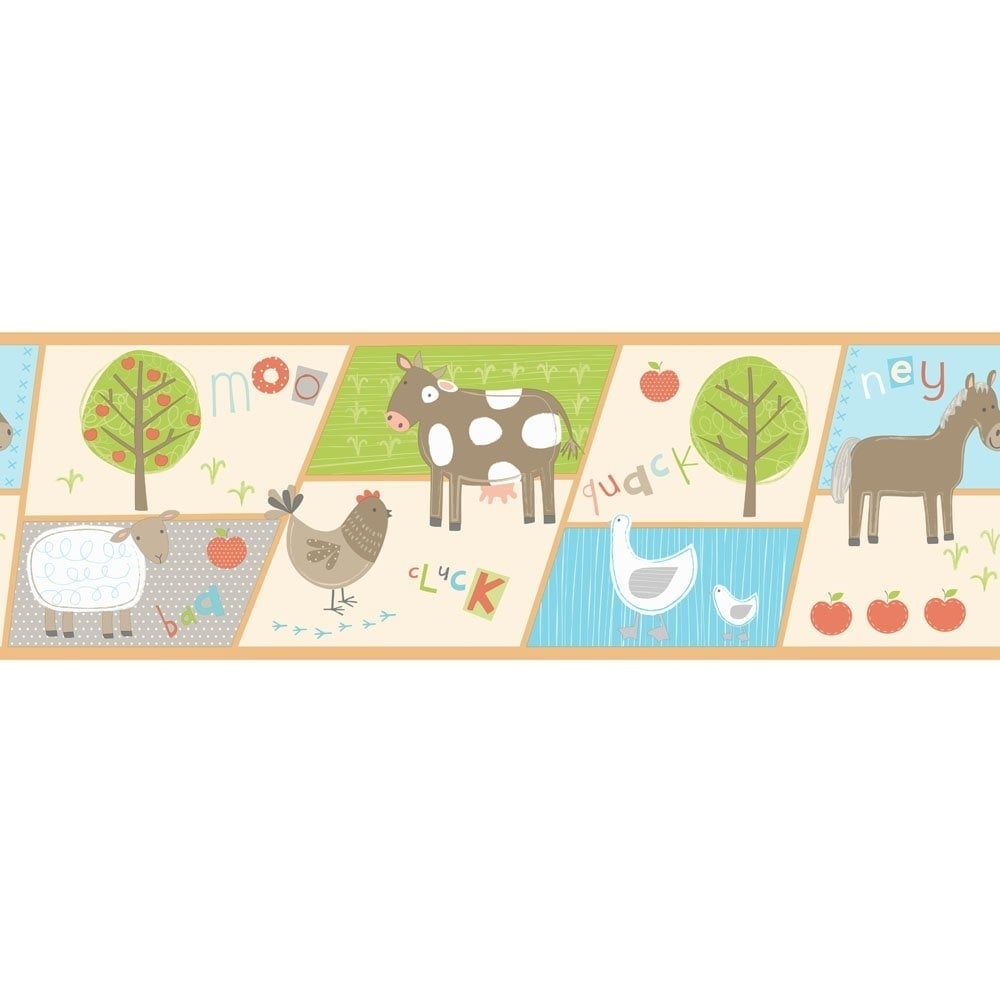 Farm Animal Border Colourful - 1000x1000 Wallpaper - teahub.io