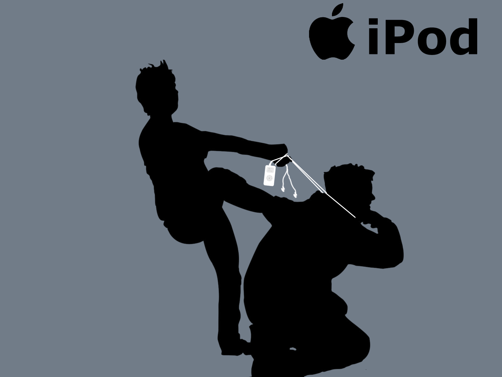 Ipod Silhouette Funny - 1600x1200 Wallpaper - teahub.io