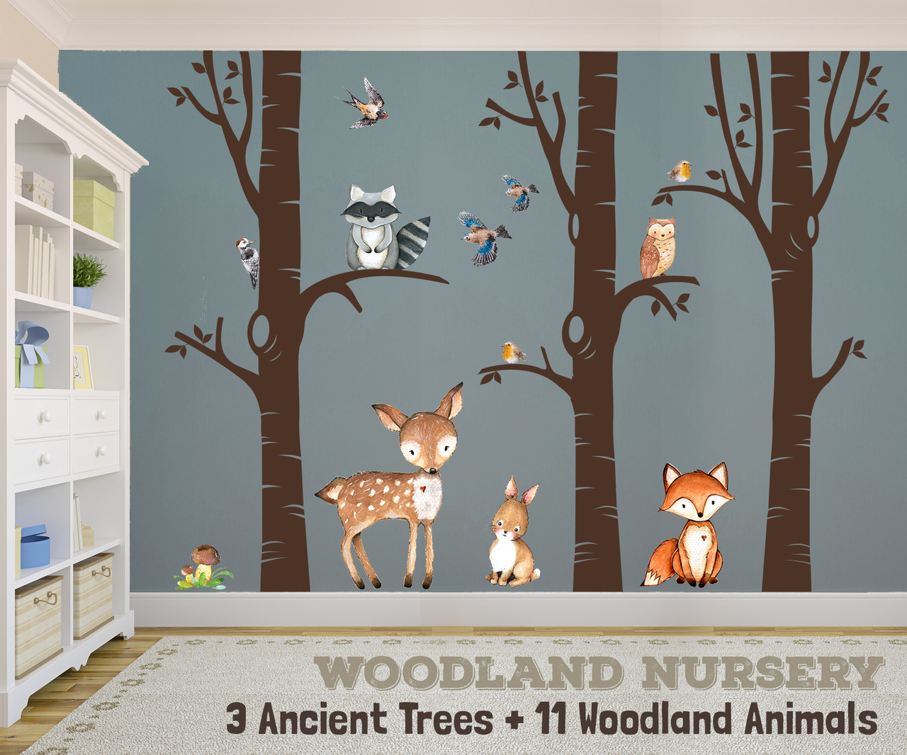 Woodland Nursery Wall Stickers - 1280x1066 Wallpaper - teahub.io