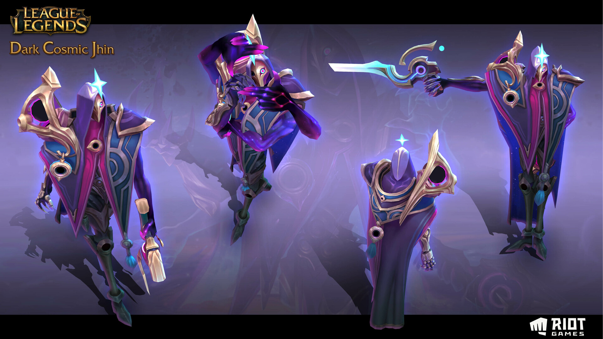 Dark Cosmic Jhin Model 1920x1080 Wallpaper