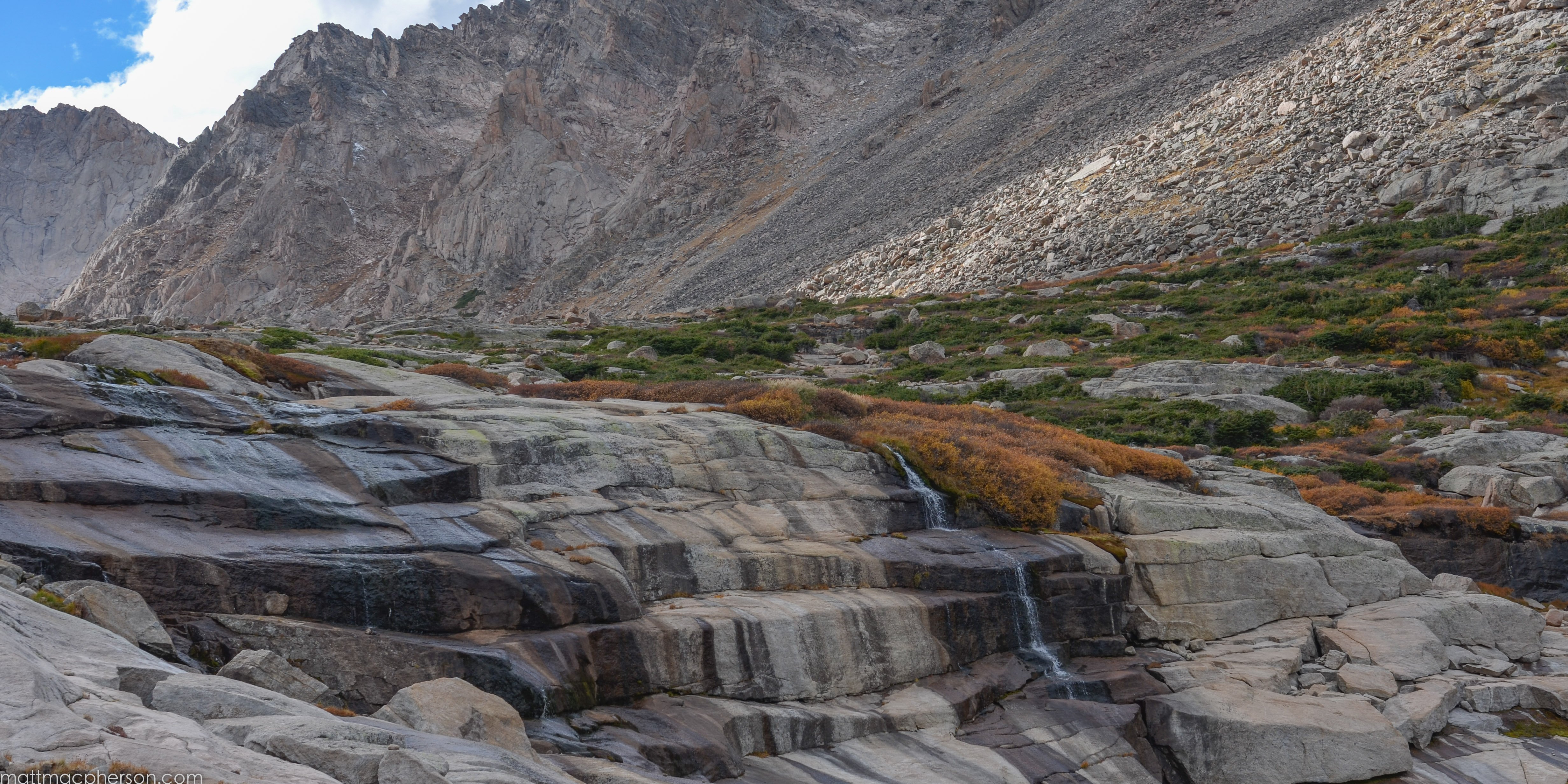 Cascade Falls Emptying Solitude Lake In Rocky Mountain - Outcrop ...
