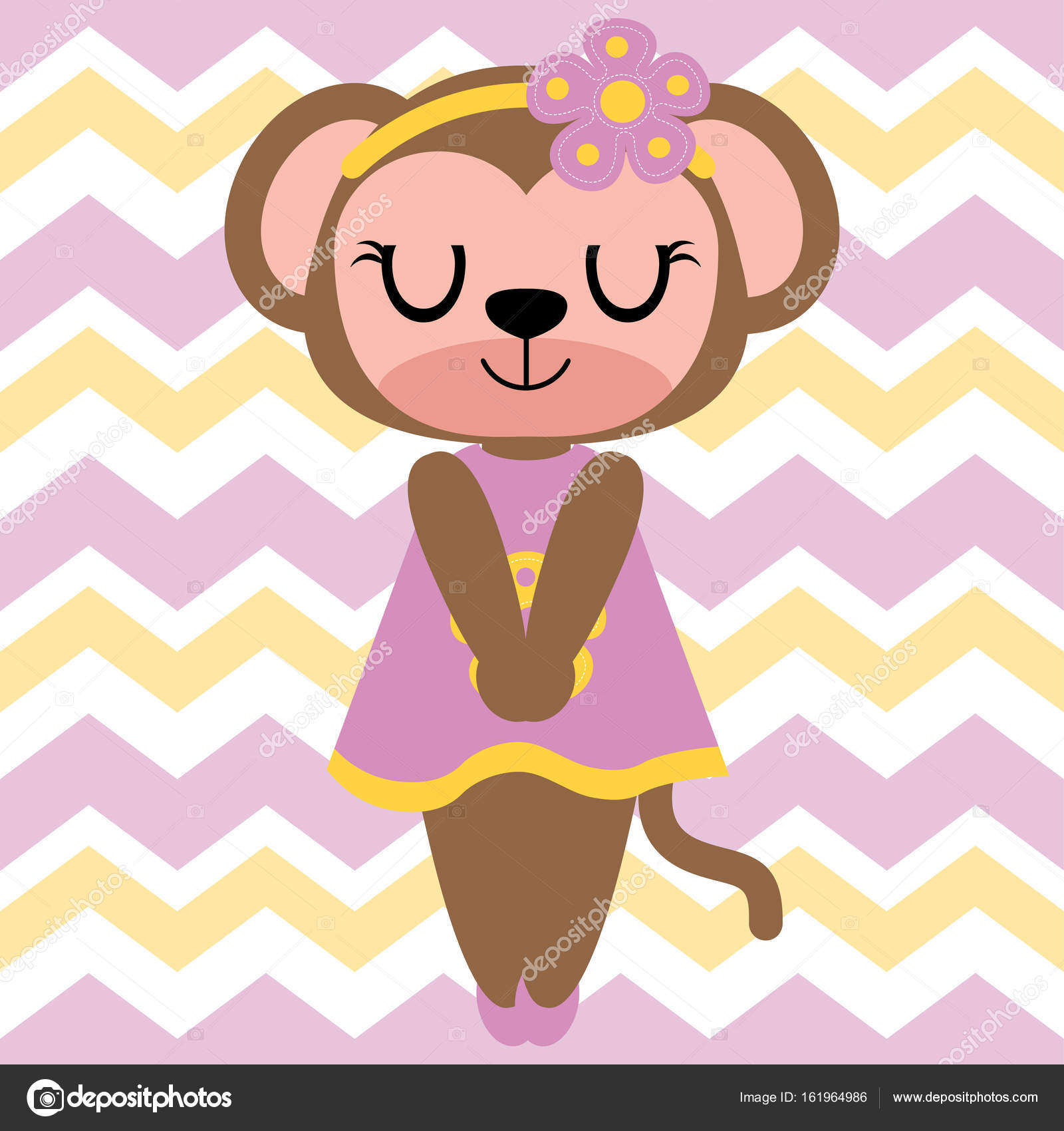 Monkey Vector Kid Girl - 1600x1700 Wallpaper - teahub.io