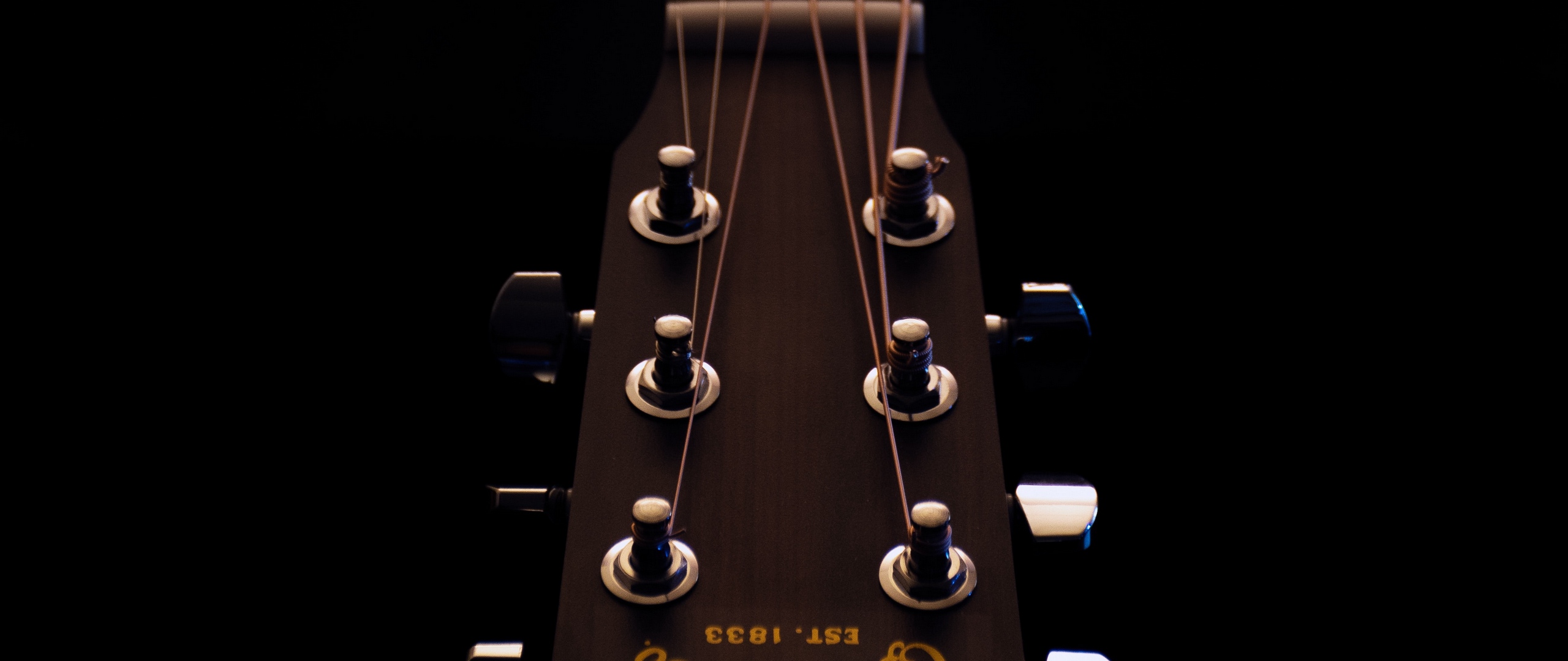 Wallpaper Guitar, Acoustics, Strings, Dark - Guitar - 2560x1080 ...