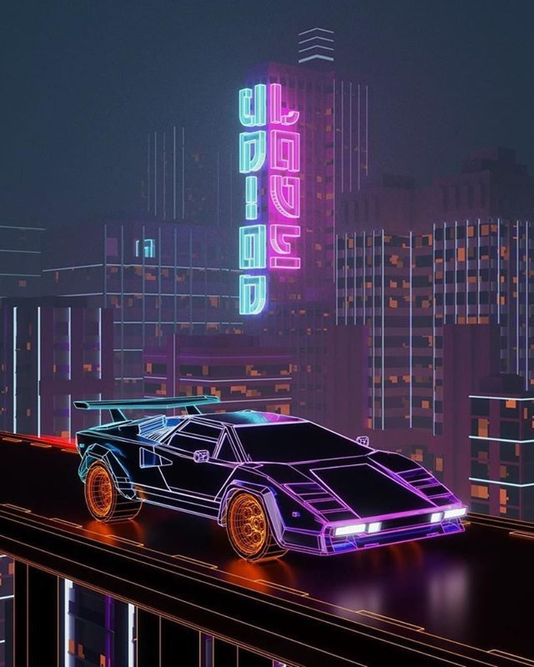 Neon Countach - 1080x1350 Wallpaper - teahub.io
