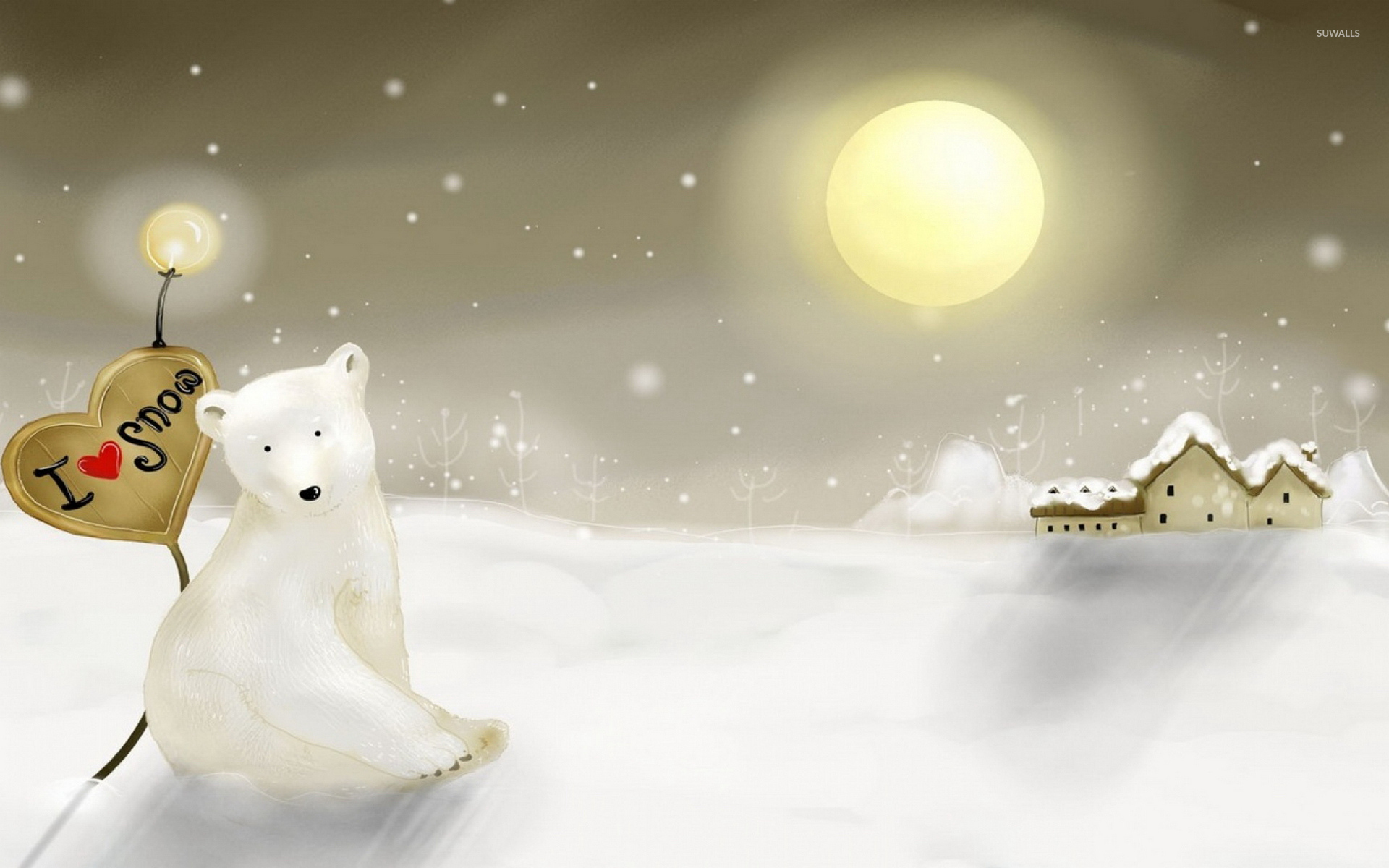 Love Snow Polar Bear - 1920x1200 Wallpaper - teahub.io