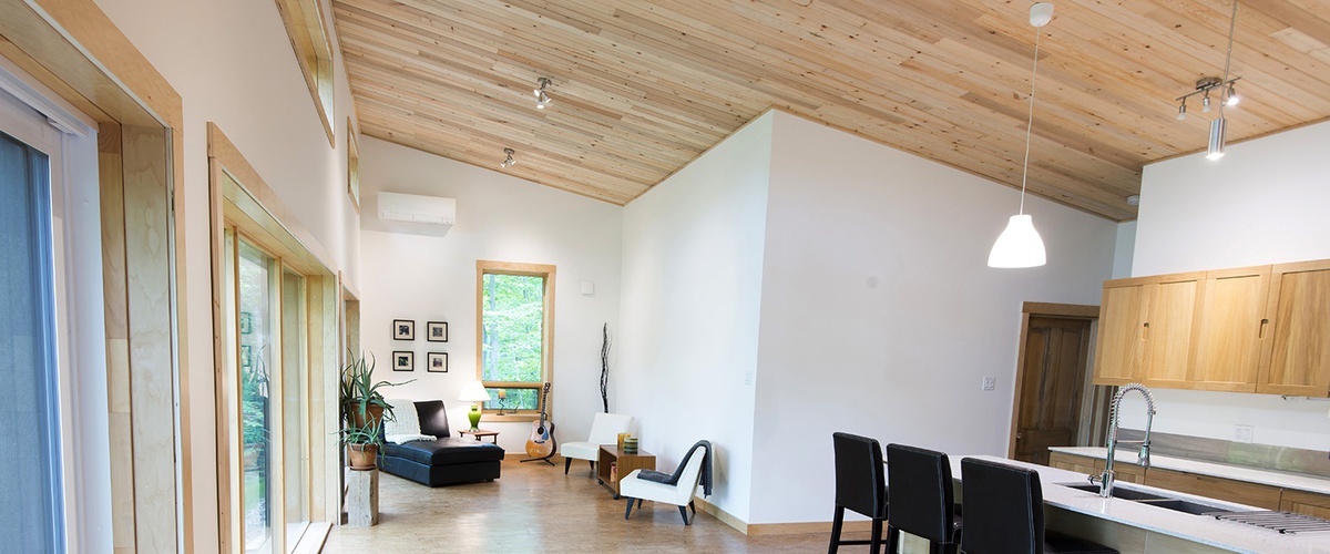 Wood Ceiling In Reclaimed Sunken Lumber - Wood Floor And Ceiling ...