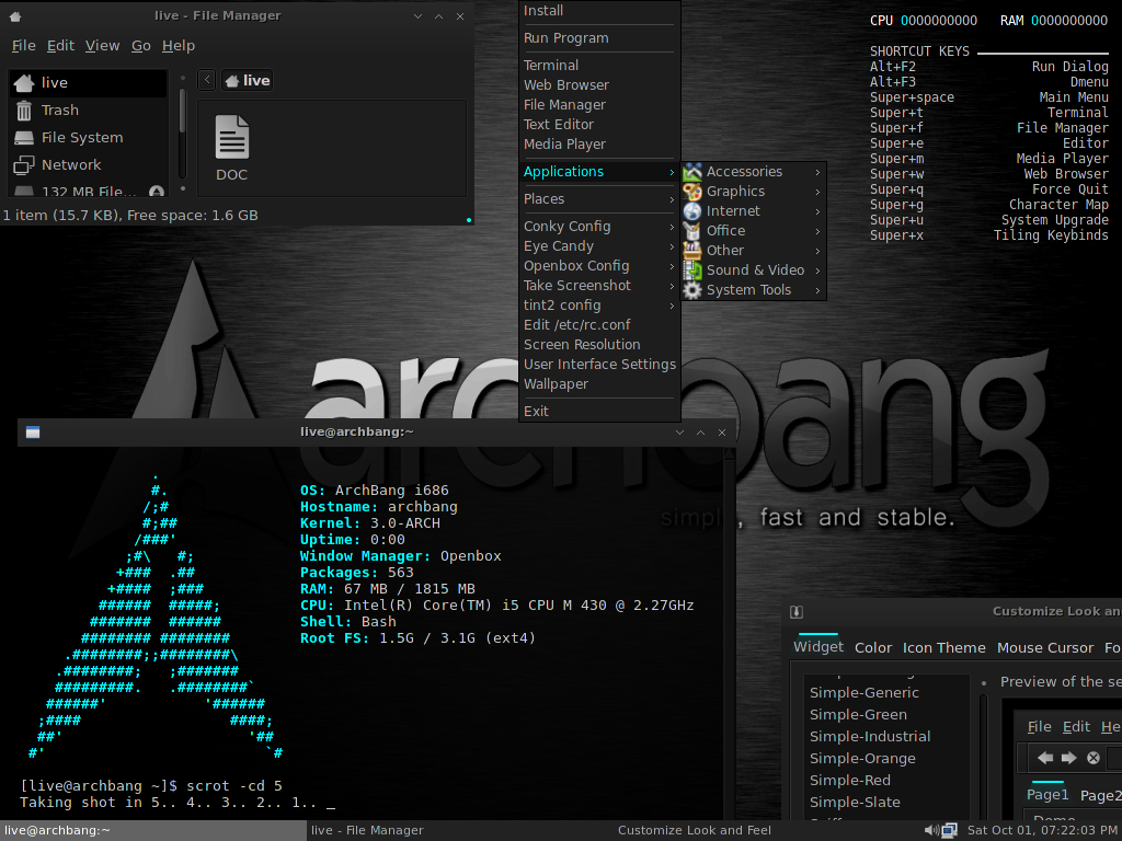Archbang Linux - 1024x768 Wallpaper - teahub.io