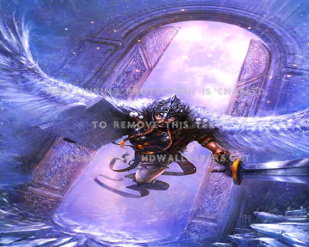 The Word Of God Sword Angel Tablet Gate - Cg Artwork - 1280x1024 ...
