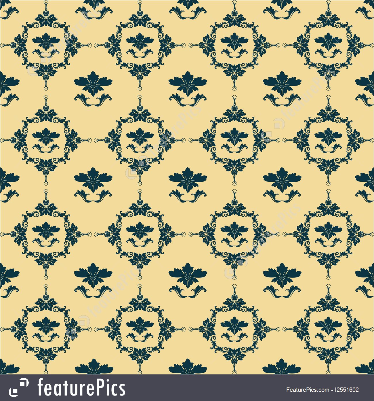 Download Classic Wallpaper Pattern With Floral Motives - Stock ...